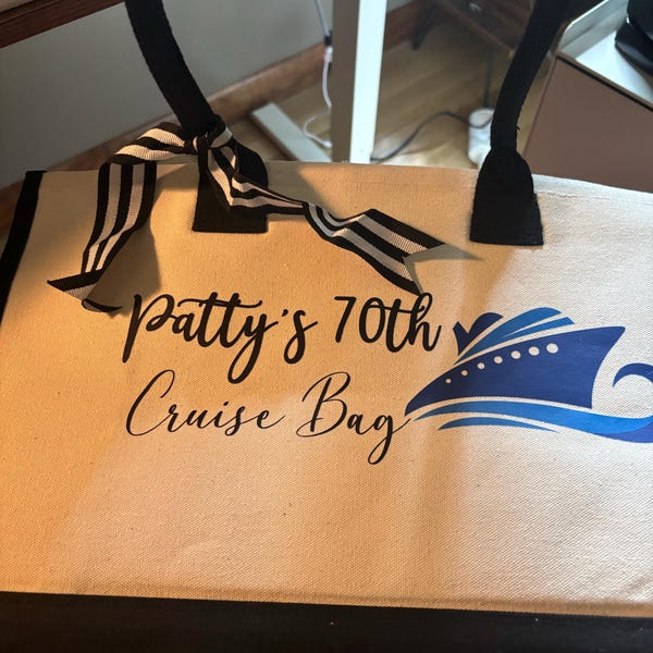 Custom Tote Bags, Beach Tote Bag, Personalized 4 Favorite Things Bag ...