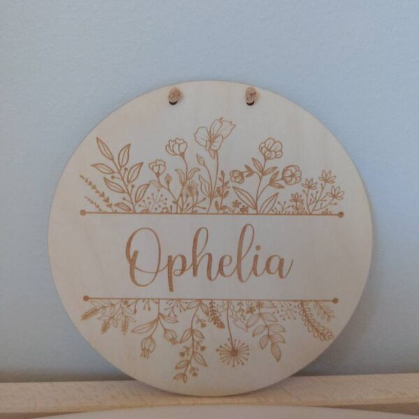 Name Sign Personalized Baby Gift Wooden Sign Nursery Baby Room Birth ...