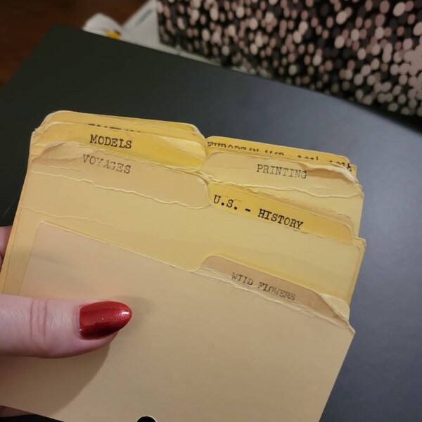 100 Vintage Library Catalog Cards, Random Assortment | Authentic ...