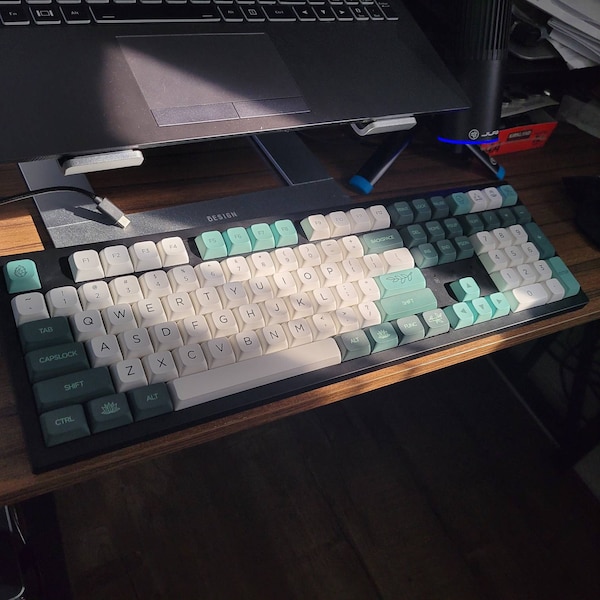 Coconut Milk Keycap Set, SOA Profile, Cute Art, PBT, Cherry MX Stem ...