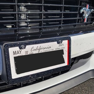Crystal Thin Red Line License Plate Frame - Etsy