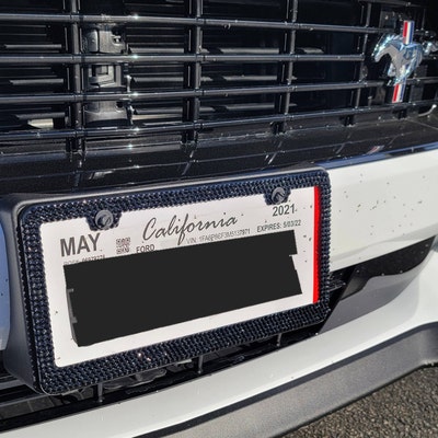 Crystal Thin Red Line License Plate Frame - Etsy