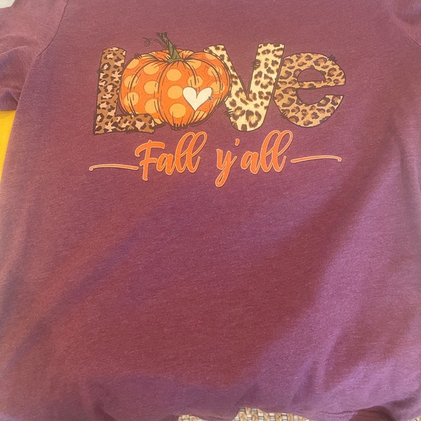 Love Fall Y'all Shirt, Leopard Print Fall Shirt, Thanksgiving,hello ...
