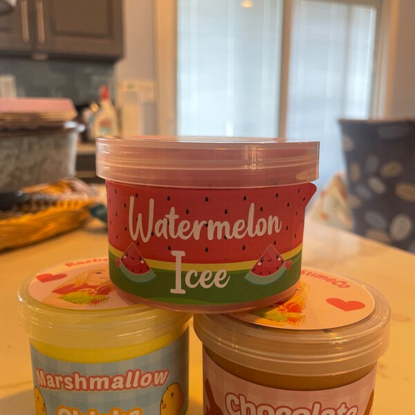 Watermelon Icee Slime: Scented Sensory Dough, Kids ASMR Gift - Etsy
