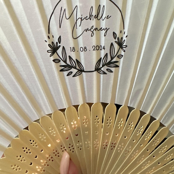 Light Blue Laser Engraved Silk Hand Fans,personalized Bamboo Silk Fans ...