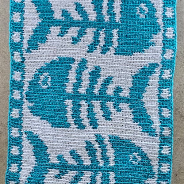Crochet Fish Bone Wall Tapestry Pattern - Digital Download PDF | Fish ...