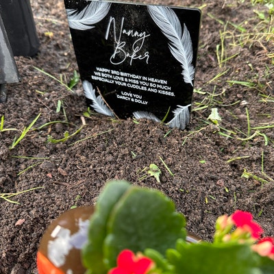 Grave Decoration for Cemetery Personalised Grave Ornament Marker ...