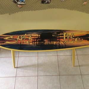 Surfboard Bar Top Table Top Surf Board Beach Decor Surf - Etsy