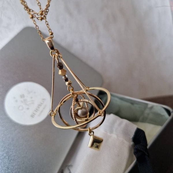 Solar System Necklace, Brass Planet Pendant, Celestial Jewelry ...