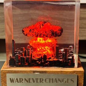 Explosion Bomb Resin Lamp, Atomic Bomb Diorama, Nuke Bomb Fallout 4 ...