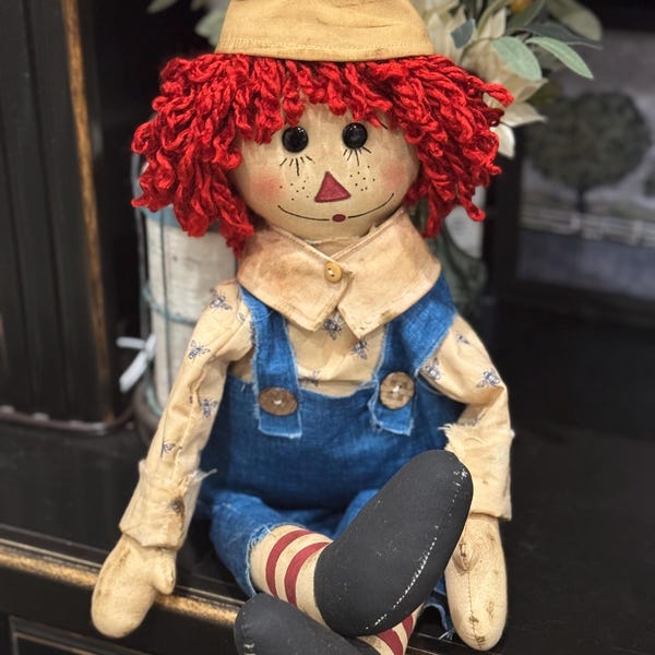 Primitive Scarecrow Doll Pattern Pipa the Lil' Peep Fall Raggedy ...