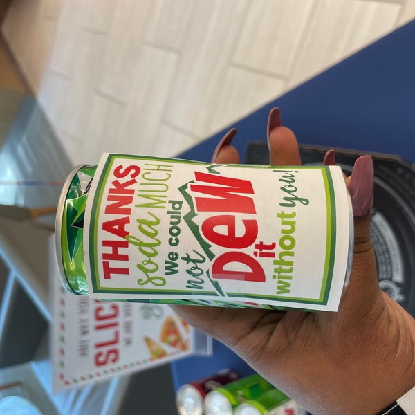 Dew Appreciation Printable Tag | Soda Pop Pun Tags | Appreciation Treat ...