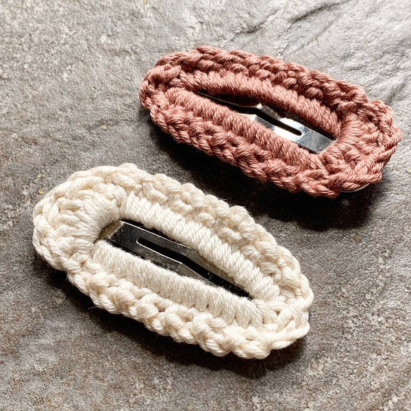 Magnolia Snap Clip Crochet Pattern | Crochet Hair Clip Pattern ...