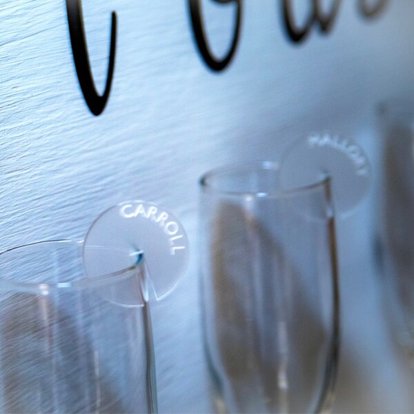 Personalized Beverage Markers Set of 6 | Custom Drink Label | Engraved ...