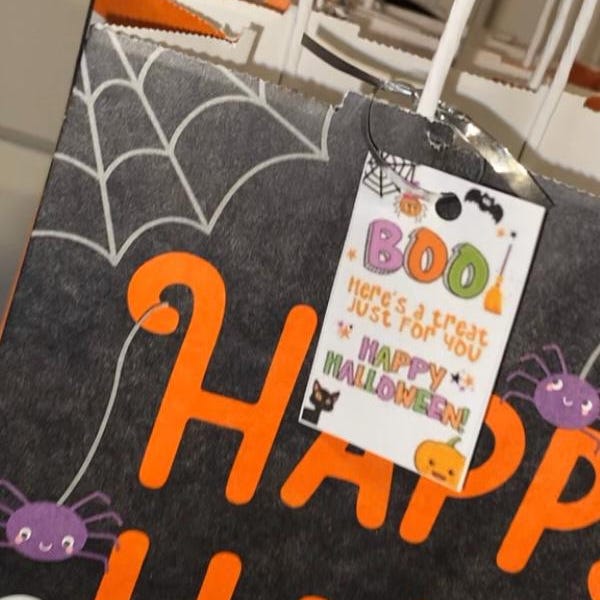 Printable Halloween Tags, Halloween Treat Tags, Boo Gift Tags ...