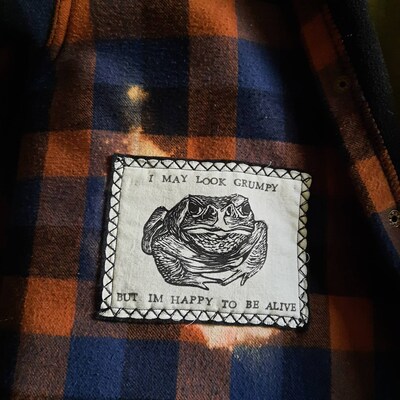 Handmade Toad Patch Iron on Toad Patch Sew on Toad Patch Frog Patch ...