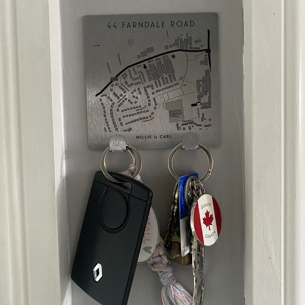 Personalised Map Location Couples Key Holder - Etsy