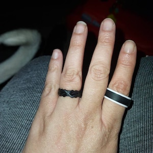 Designed Silicone Wedding Ring for Women. Set of Thin and - Etsy