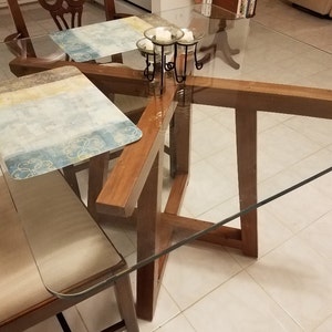Reclaimed Wood X Style Table Leg Coffee Dining Kitchen Table Legs ...