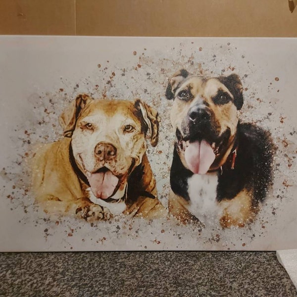 Dog Portrait, Pet Portrait, Portrait Print, Pet Print, Custom Portrait ...
