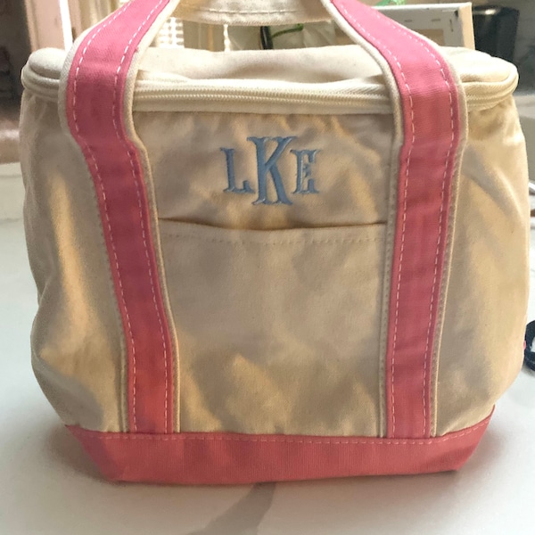 Monogrammed Small Insulated Cooler | Soft Sided Tote Cooler ...
