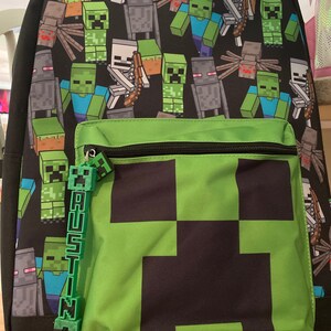 Minecraft Creeper Personalized Custom Name Tag Keychain | Etsy