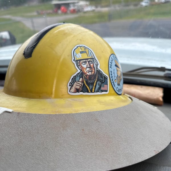 Donald Trump Hard Hat Sticker - Construction Work Sticker - Blue Collar ...