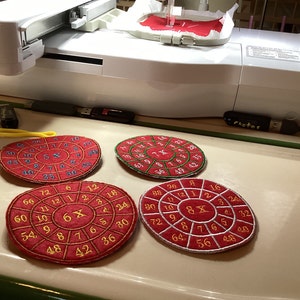 Maths Multiplication Wheel Embroidery Design 1 20 Circle Times Tables ...