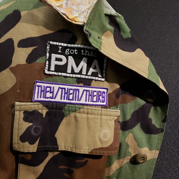 They Them Patch – Made in USA – 4" X 1" Trans Patch – Agender Patch ...