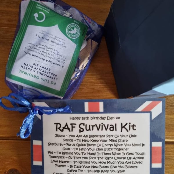60th Birthday Survival Kit (blue) ~ Fun Novelty Gift & Greetings Card ...