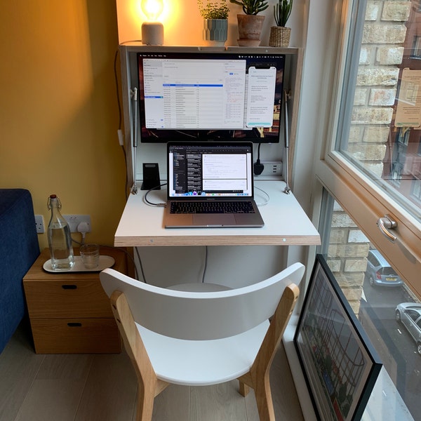 21.5” Monitor Desk• Office Desk Folding Desk Space Saving Desk ...