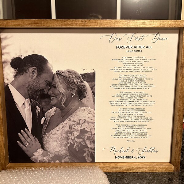 Our First Dance - Custom Handmade Framed First Dance Print on Canvas ...