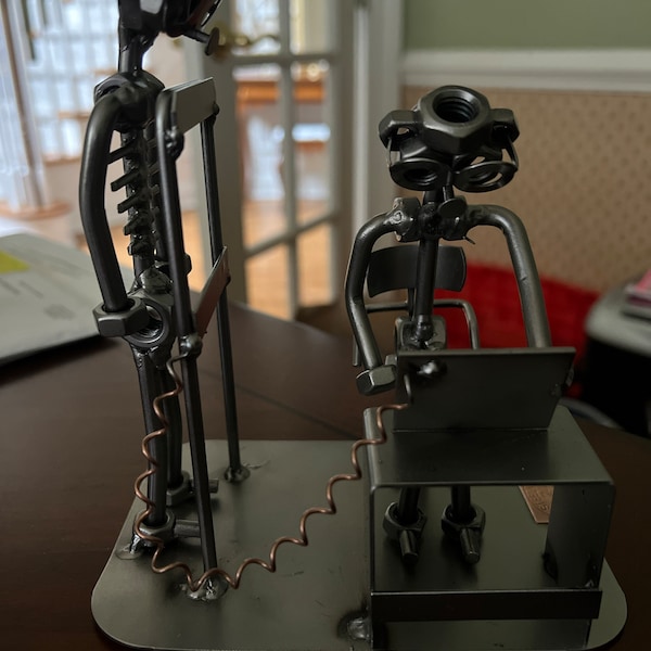 Nuts and Bolts Sculpture sewing Machine Handmade Ornament Figurine - Etsy