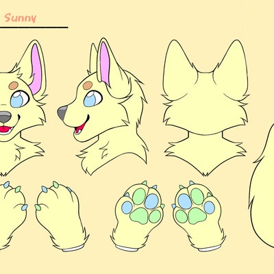 Furry Reference Base Fursona wolf - Etsy