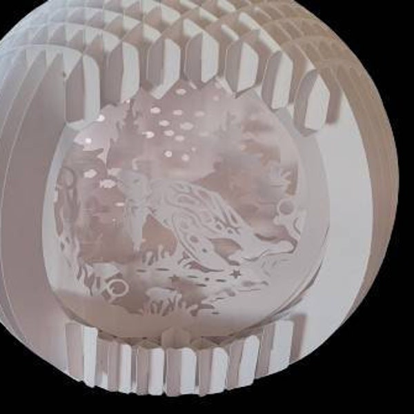 Turtle Sphere Popup SVG for Cricut Projects, Cameo4, Scanncut, Paper ...