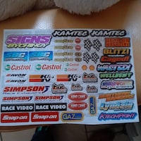 Rc Banger 1/12 A5 Filler Sheet V2 Stickers Mardave Kamtec Decal Stock ...