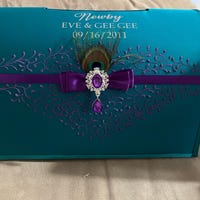 Wedding Box Dusty Blue Wedding, Personalized Box, Money Box Dusty Blue ...