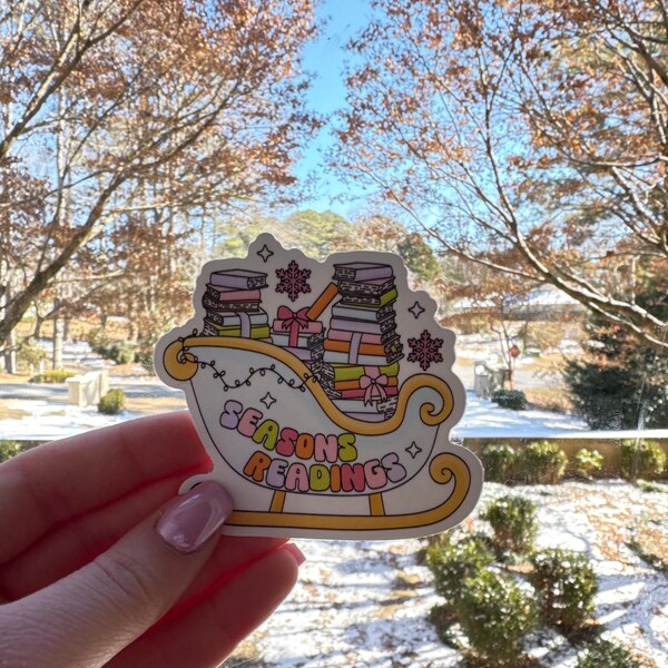 Dinosaur Holding Book Stack Sticker, Cute Bookish Stickers, Kindle ...