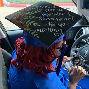 Grad Cap Topper Graduation Gift Tassel Custom Grad Quote Grad | Etsy