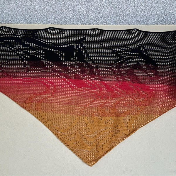 Filet 'tree of Life' Crochet Chart Pattern for Shawl/wrap/wall Hanging ...