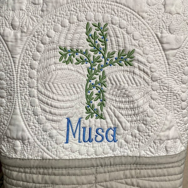 Beautiful Cross With Leaves Design Embroidery Design Includes 3 Sizes ...