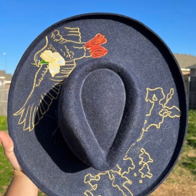 Custom Burned Cowboy Hat - Etsy