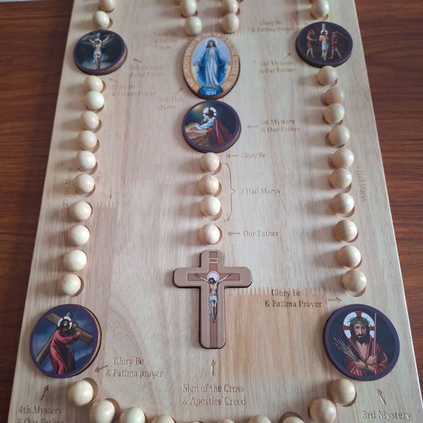 The Original Wooden Rosary Board™ | Children's Rosary | Interactive ...