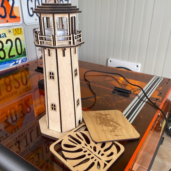 Lighthouse Laser Cut File - Digital Download - SVG - DXF - Lantern, 3D ...