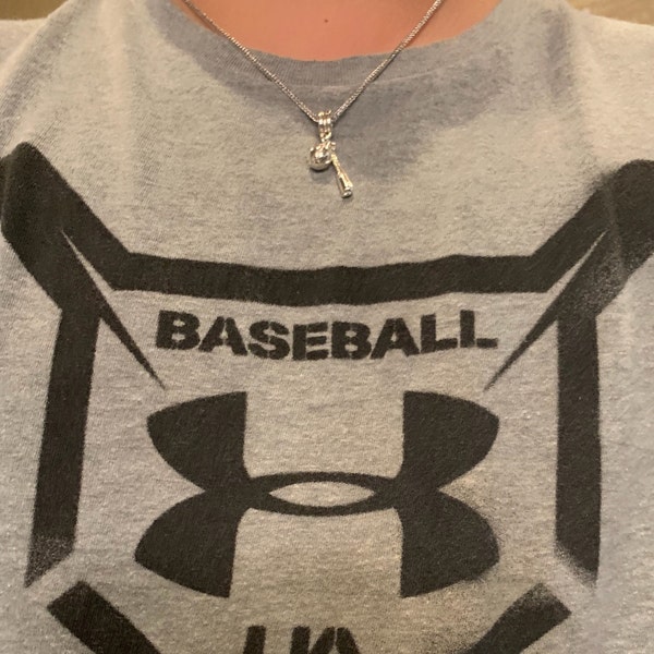 Baseball and Bat European Dangle Bead Charm Silver Plated Softball or ...