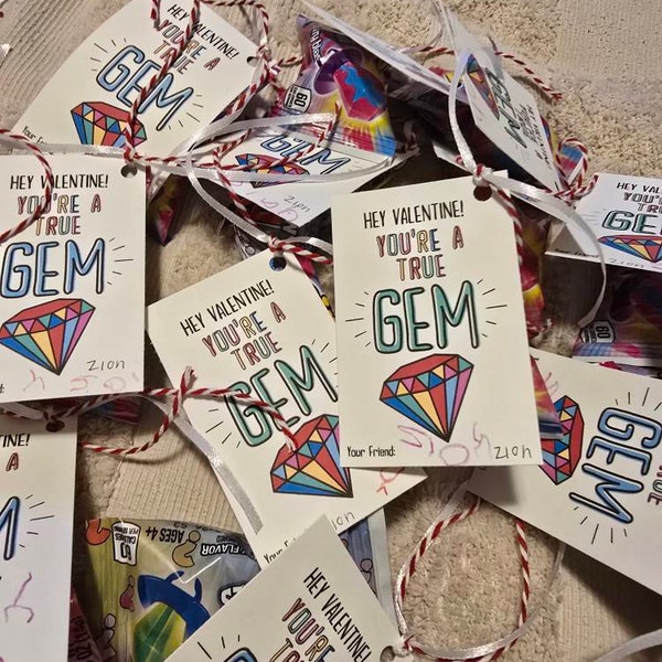 PRINTABLE Party Favor Tag, Ring Pop Party Favor Thank You Card, Easy ...