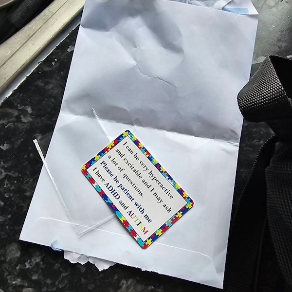 I Am Autistic and Non Verbal Hidden Disability Autism Awareness ID Card ...