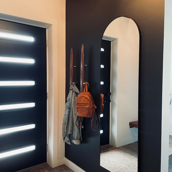 Wall Luxury Modern Rack, Long Wall-mounted Wooden Entryway Rack, Living ...