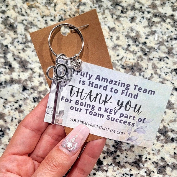 Team Keychains. Unique Employee Gifts. Staff Gift. Employee Bulk Gifts ...