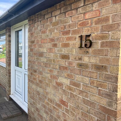 Modern Door Numbers Custom Matt Black Acrylic House Numbers - Etsy UK